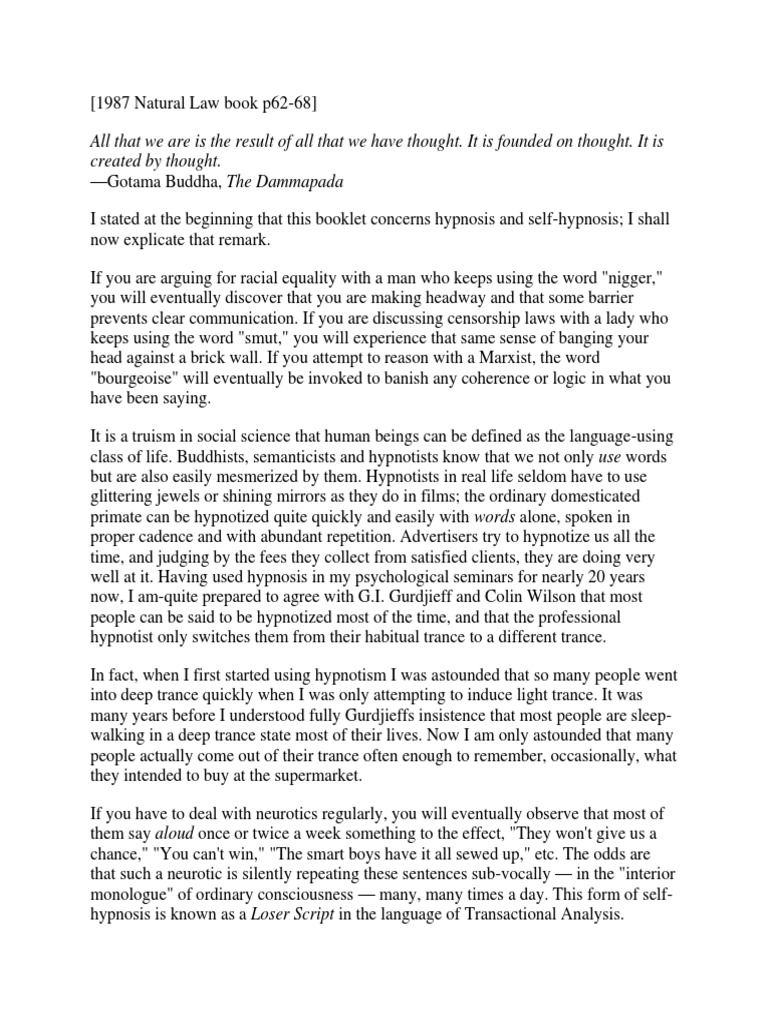 Sleepwalking One | PDF | Hypnosis | Trance