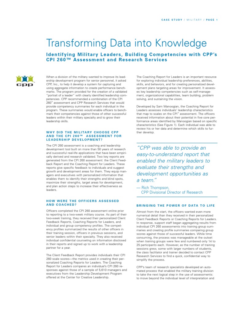 Military Case Study | PDF