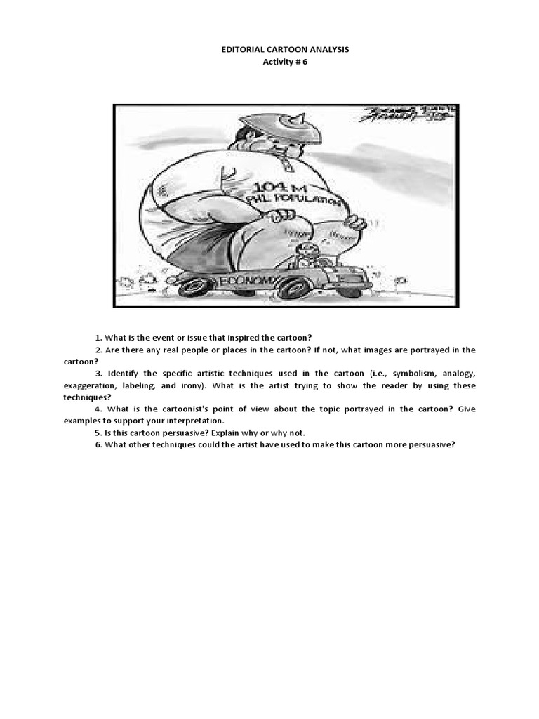 Editorial Cartoon Analysis Activity # 6 | PDF