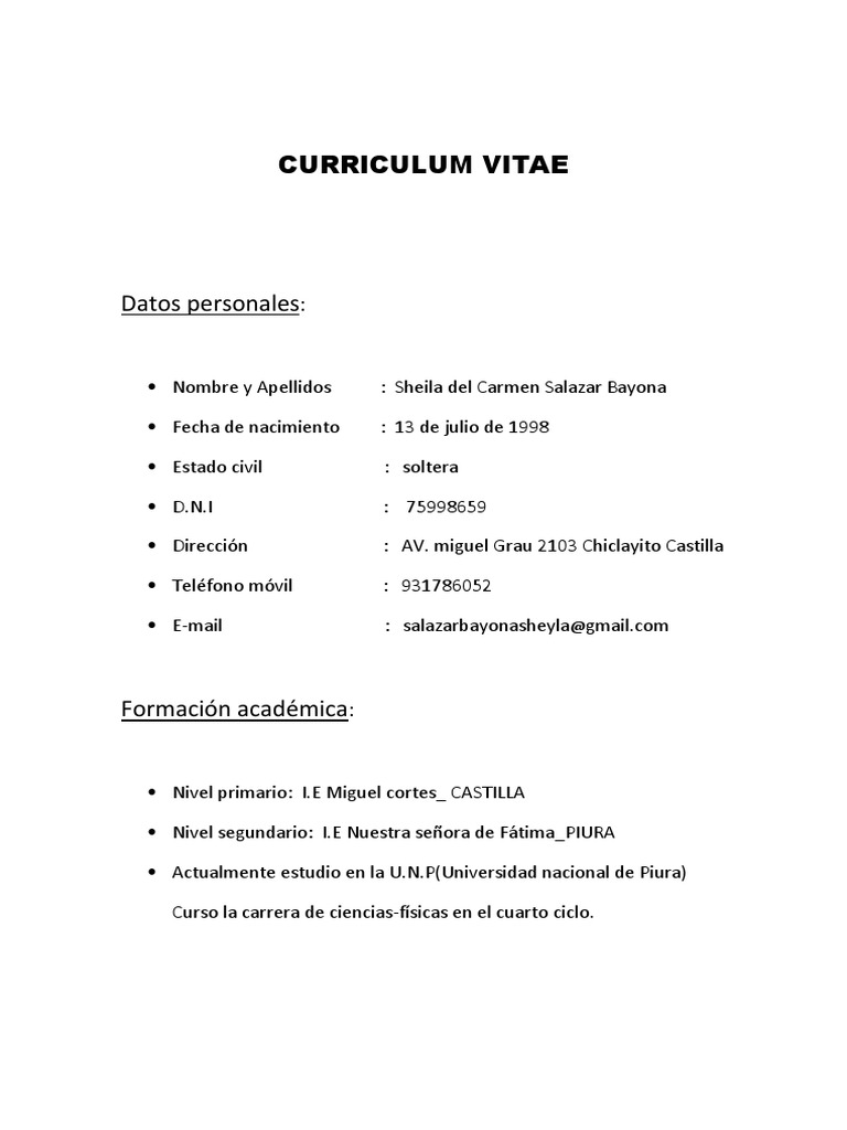 CV SheiLa | PDF