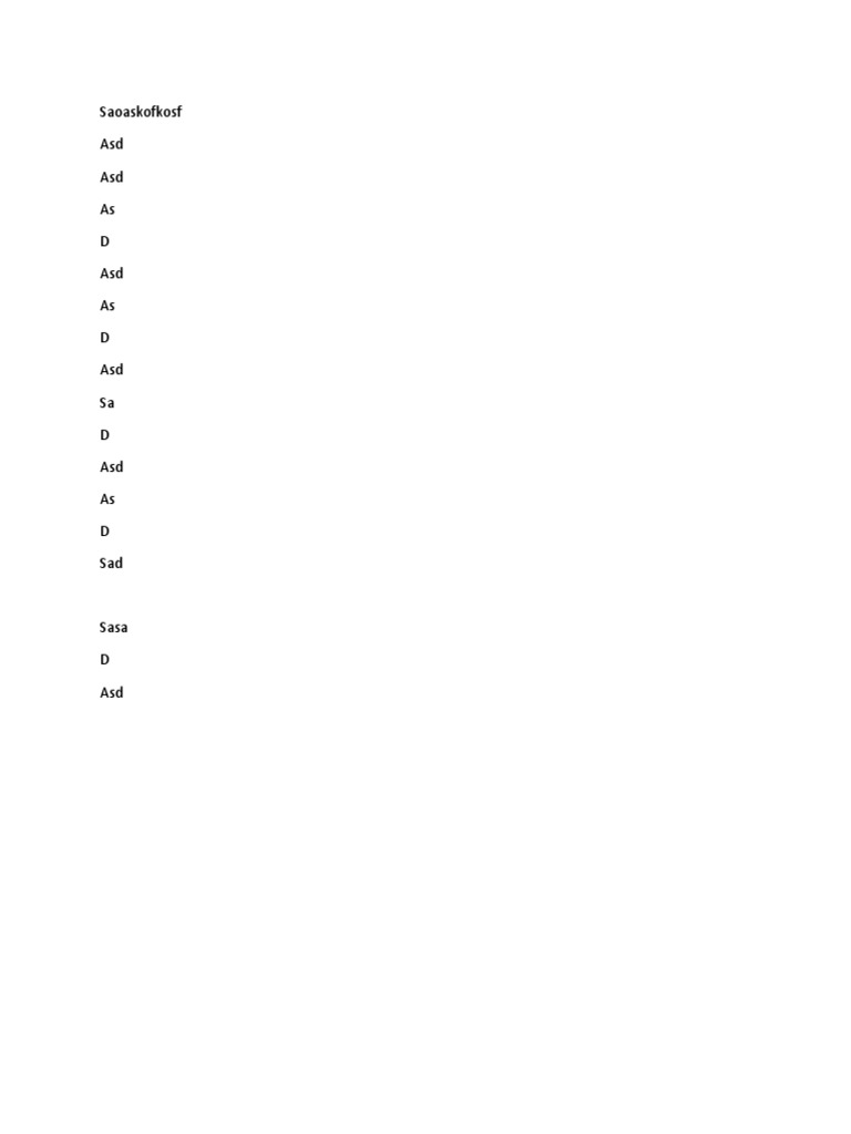 Saoaskofkosf Asd Asd As D Asd As D Asd Sa D Asd As D Sad | PDF