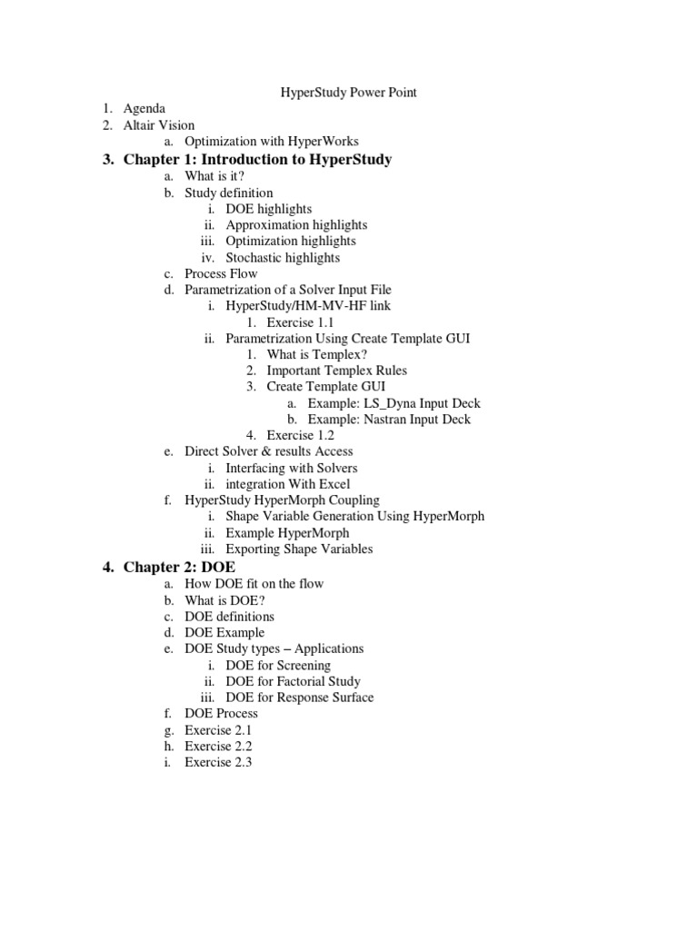 HyperStudy Power Point | PDF | Stochastic | Mathematical Optimization