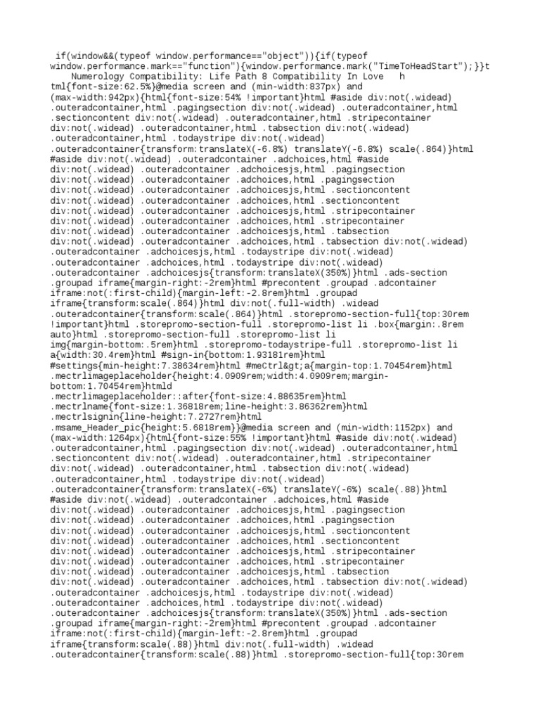 Numerology Compatibility Life Path 8 Compatibility in Love | PDF | Html ...
