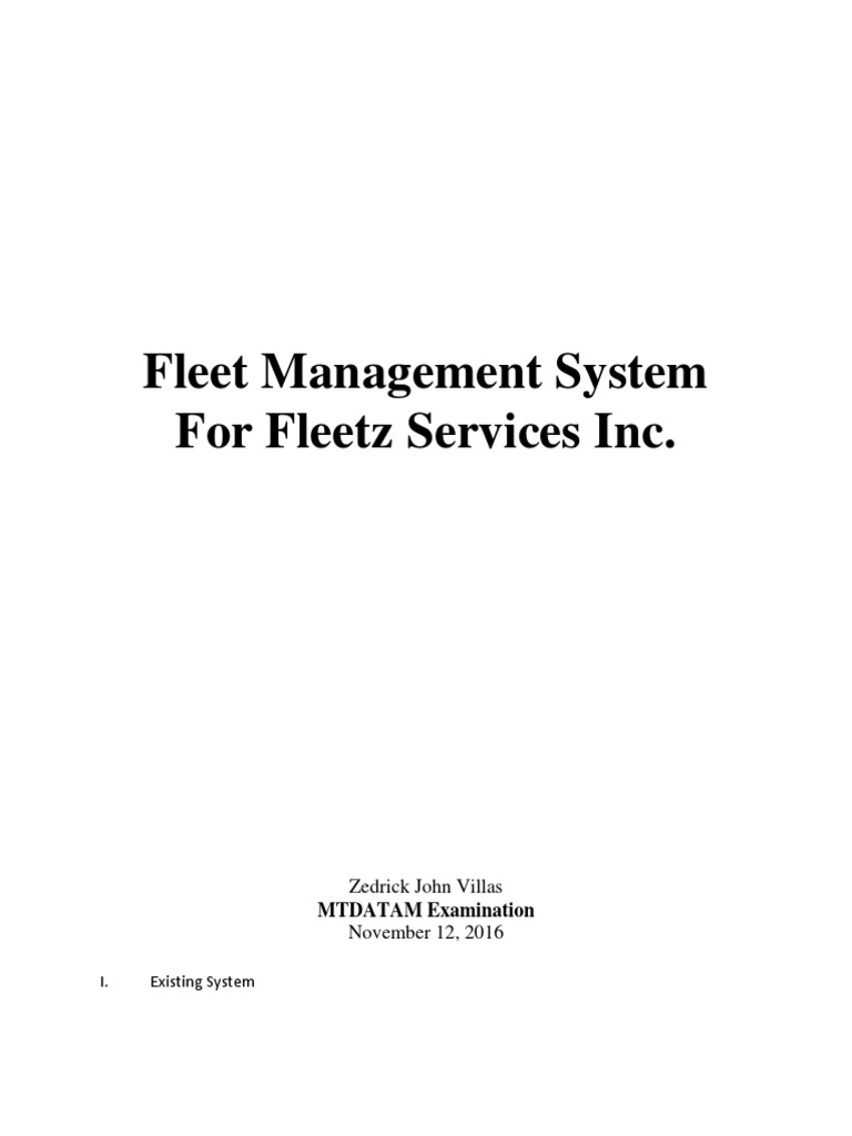 Fleet Management System Pdf Backup Modular Programming