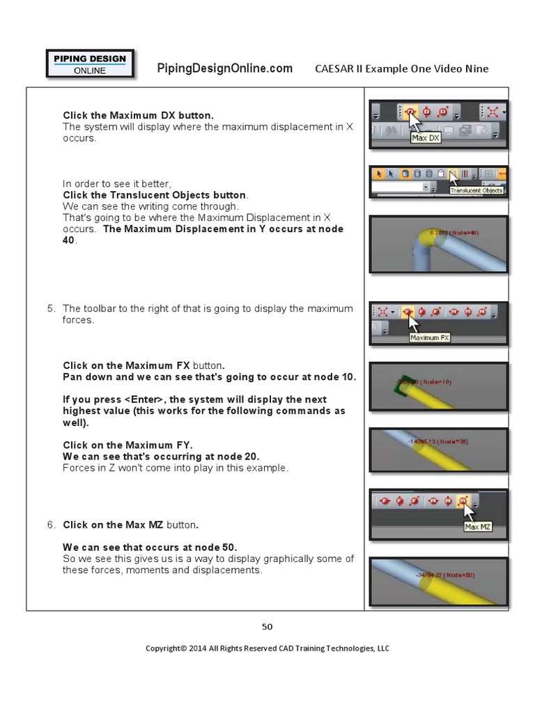 CAESAR II Example One Video Nine | PDF | Computer Aided Design | Animation