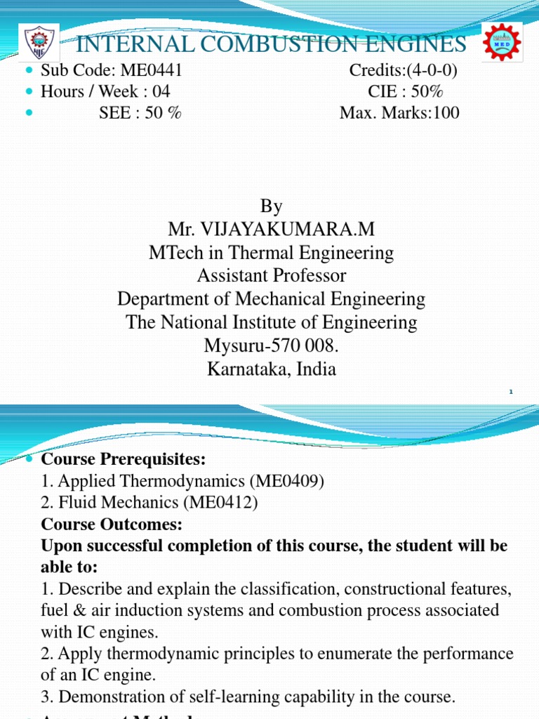 ICE Unit | PDF | Internal Combustion Engine | Diesel Engine