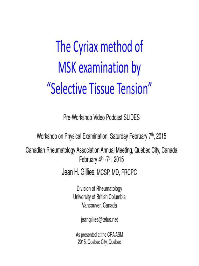 The Cyriax method of MSK examination ROM | Shoulder | Musculoskeletal ...