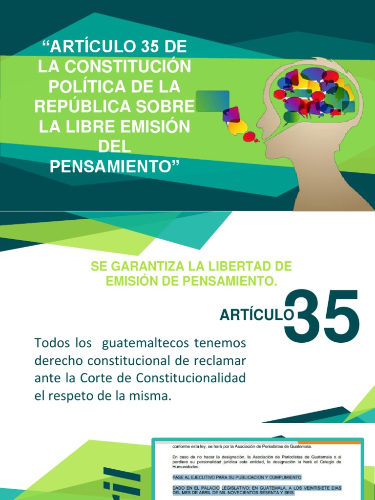 Articulo 35.ppsx | PDF | Guatemala | Constitución