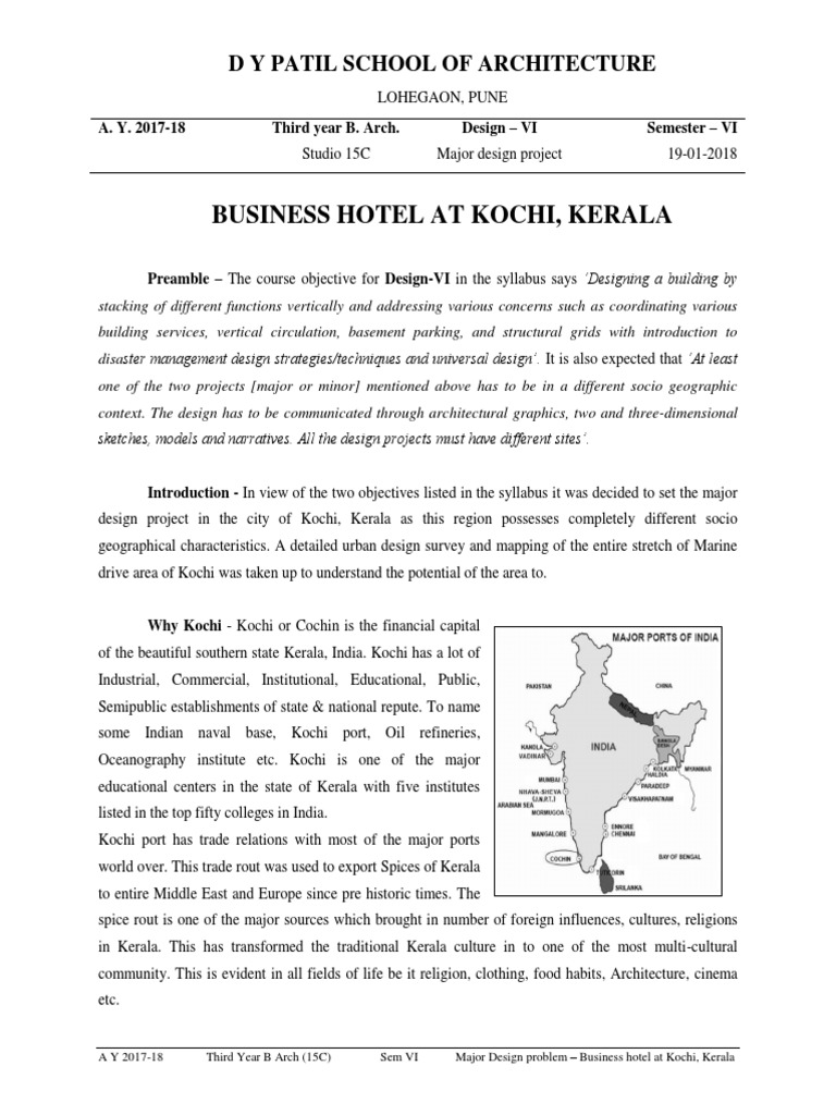 Kochi Business Hotel Design Brief 19-1-2018 Studio15C | PDF | Nature