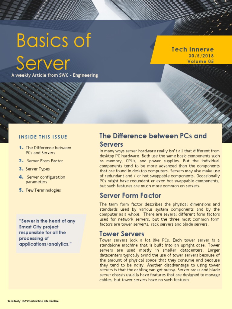 Basics of Server - Tech Innerve Vol 05 | PDF | Central Processing Unit ...