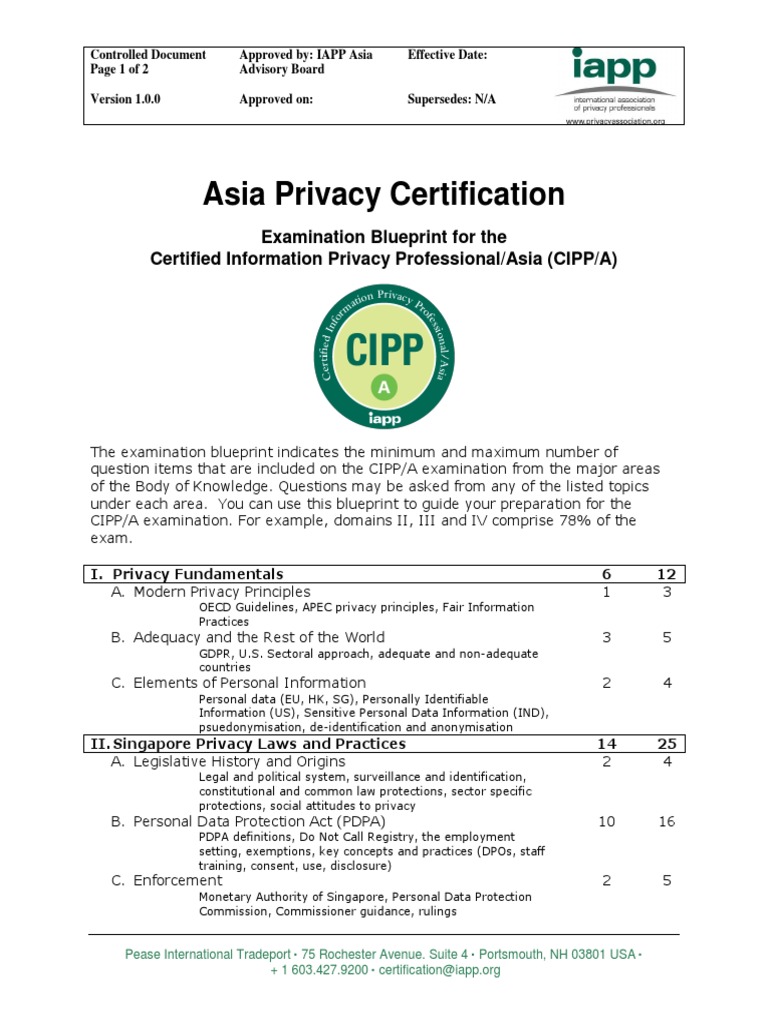 CIPP:A Blueprint | PDF | Personally Identifiable Information ...