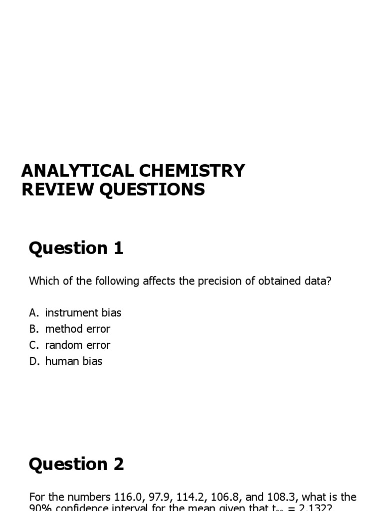 Analytical Chem Questions 2 | PDF | Precipitation (Chemistry) | Titration
