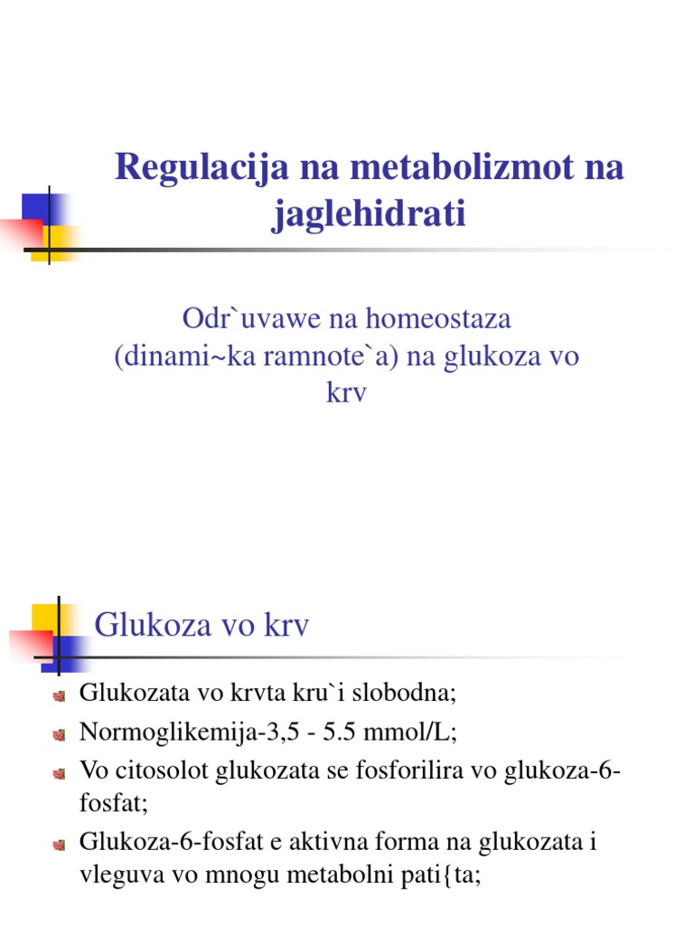 Regulacija Na Metabolizam Na JH | PDF