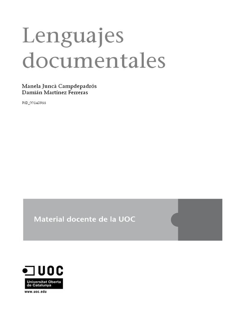 Fundamentos de Lenguajes Documentales M0 | PDF | Ciencias de la Información | Ciencia cognitiva
