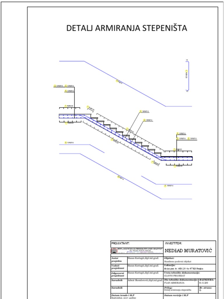 Detalj Armiranja Stepeništa | PDF