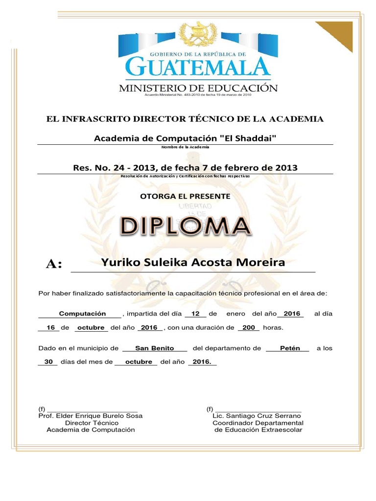 Diploma de Capacitación en Computación | PDF | Arte | Informática
