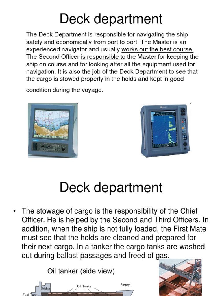 Deck Department Roles and Responsibilities | PDF