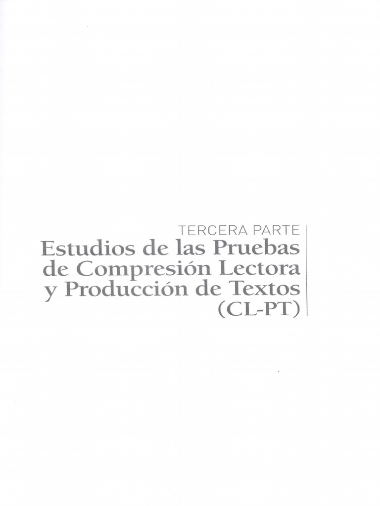 Pruebas de Comprensión Lectora y Producción de Textos I - P. 3 | PDF ...