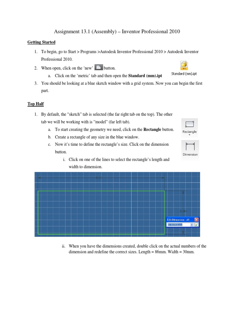 Assignment 13.1 (Assembly) - Inventor Professional 2010: Getting ...