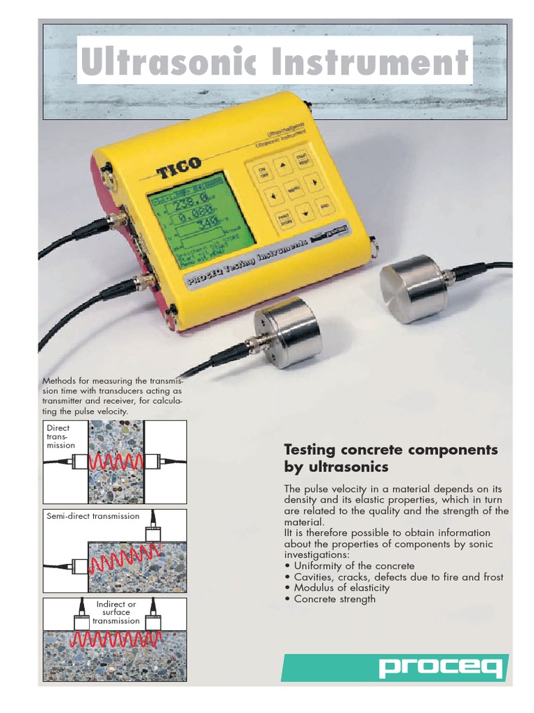 Ultrasonic Instrument: Testing Concrete Components by Ultrasonics | PDF ...
