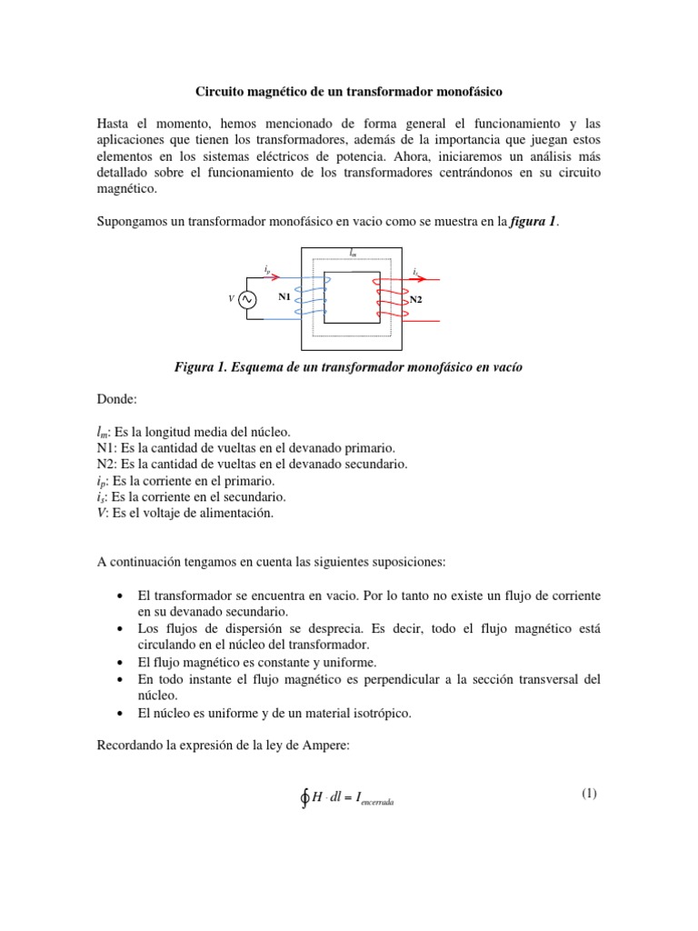 Circuito Magnético en Transformadores | PDF | Transformador | Campo ...
