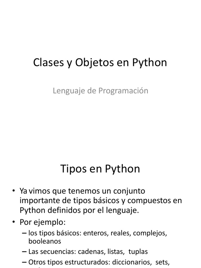 Clases y Objetos en Python | PDF | Objeto (informática) | Fracción (Matemáticas)