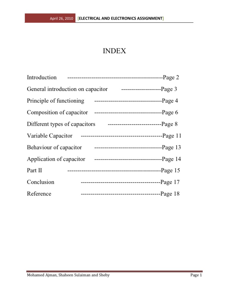 Capacitor Assignment Pdf Capacitor Direct Current