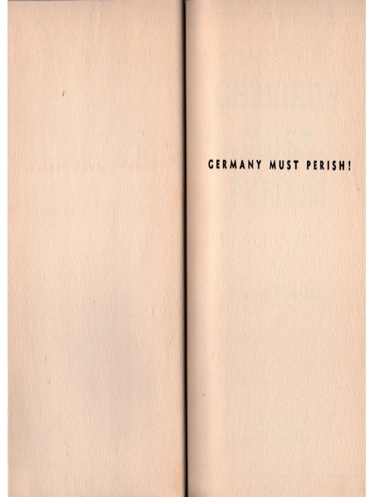 Germany Must Perish | PDF