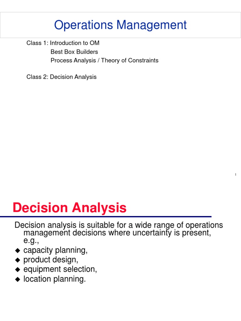 Decision Analysis | PDF | Probability Theory | Decision Making
