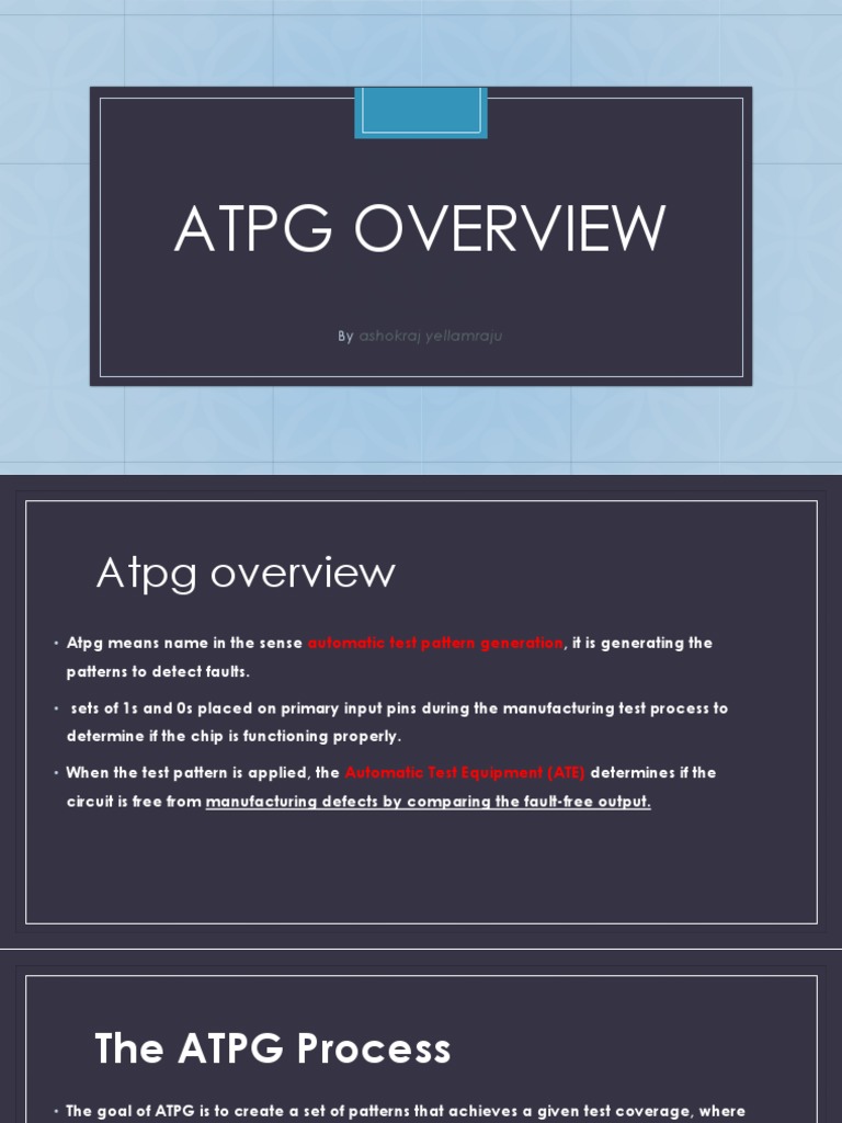 Atpg Overview | PDF | Digital Electronics | Electronic Design