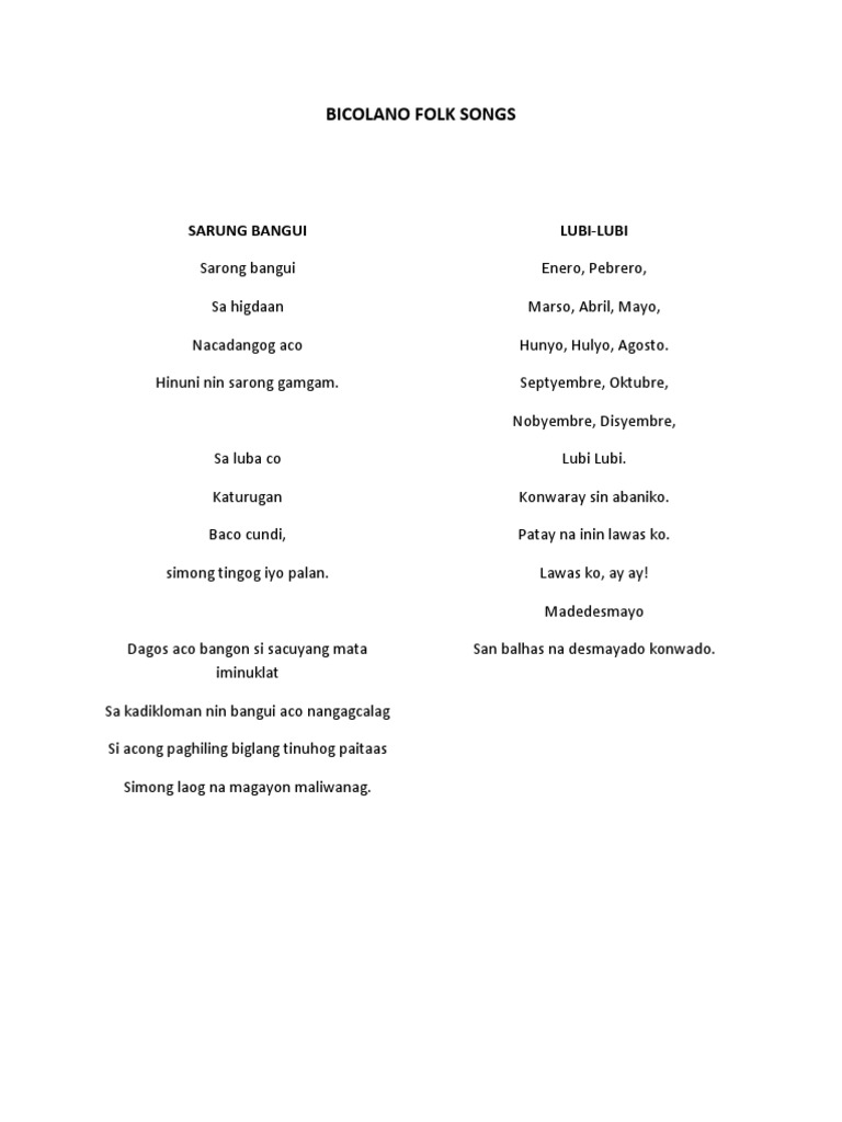 Folk Songs Low Land and High Land | PDF