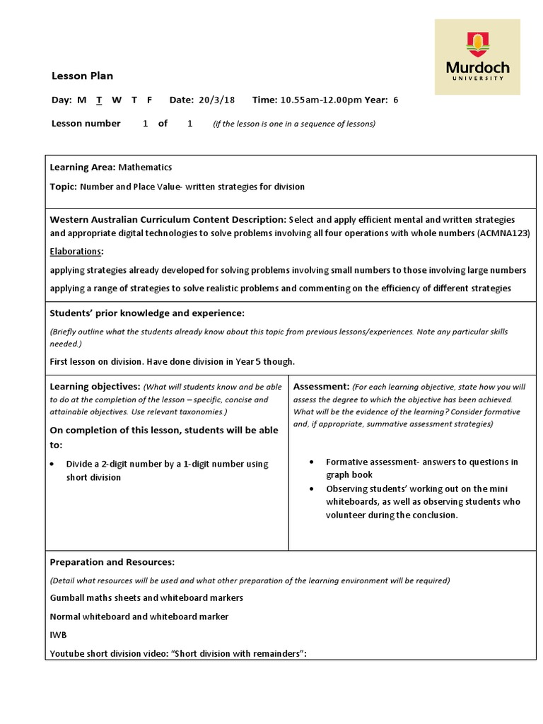 Lesson Plan | PDF | Educational Assessment | Behaviorism
