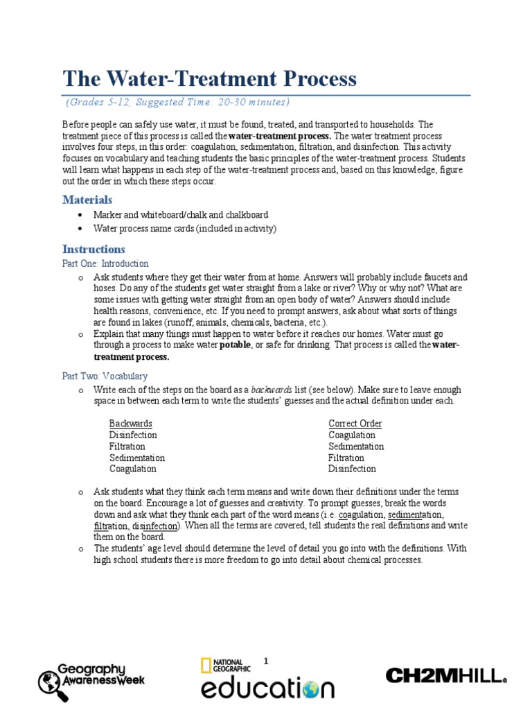 The Water-Treatment Process: Materials | PDF | Water Treatment | Soil