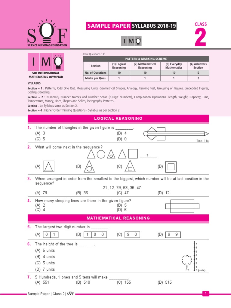 Sample Paper Syllabus 2018-19: Class | PDF | Teaching Mathematics