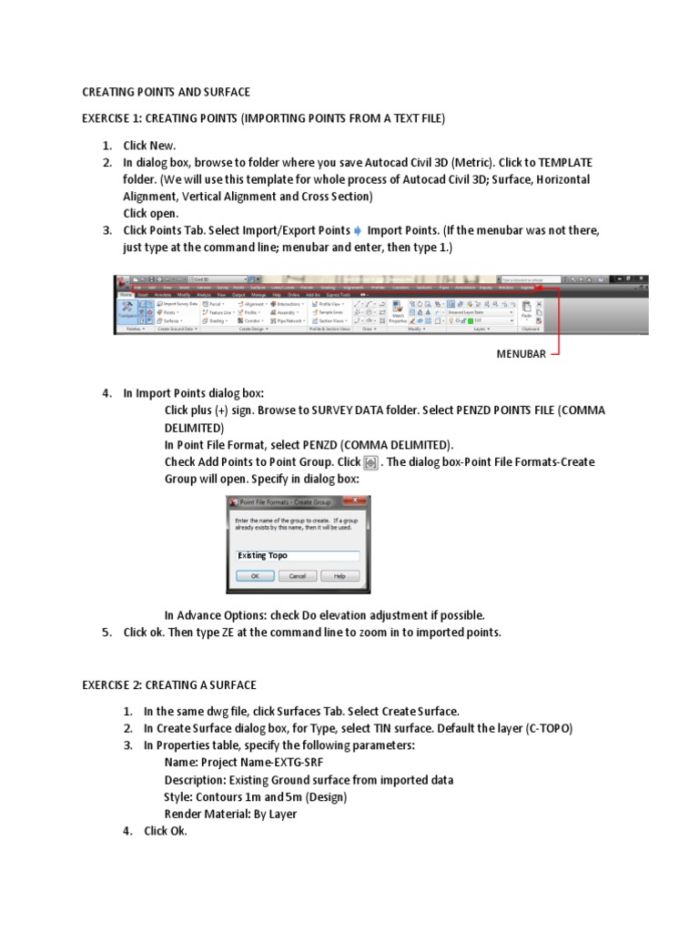 01 Creating Surface | PDF | Command Line Interface | Computer File