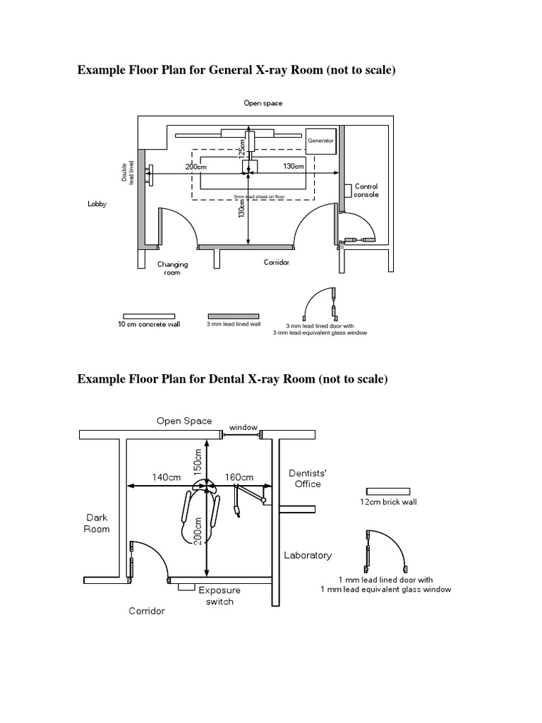 Example Floor Plan For General X-Ray Room (Not To Scale) : Open Space | PDF