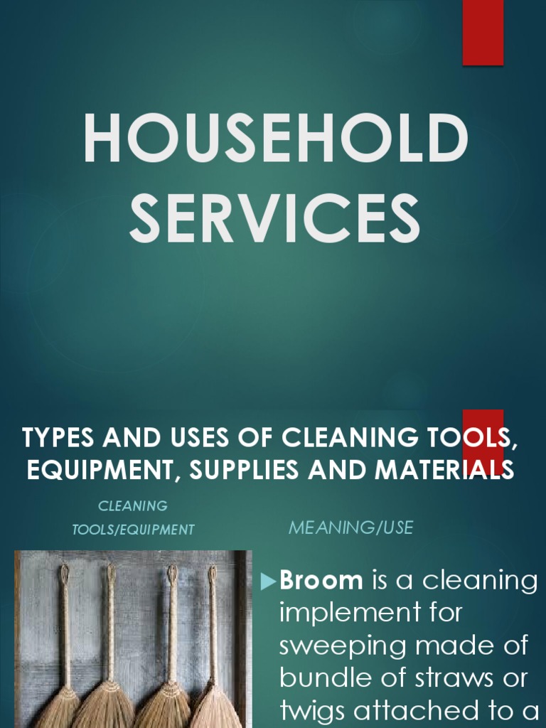 Lesson 1 Use and Maintenance of Cleaning Tools, Materials, and ...