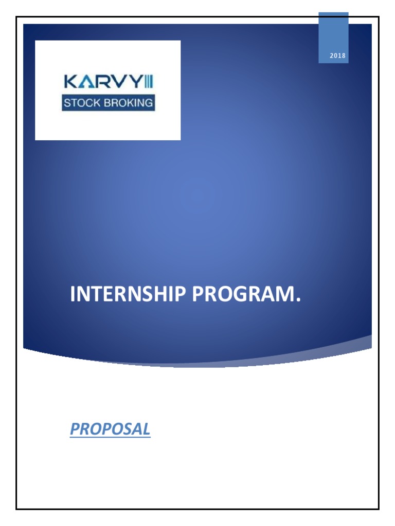 Internship Program.: Proposal | PDF | Stock Market | Stocks