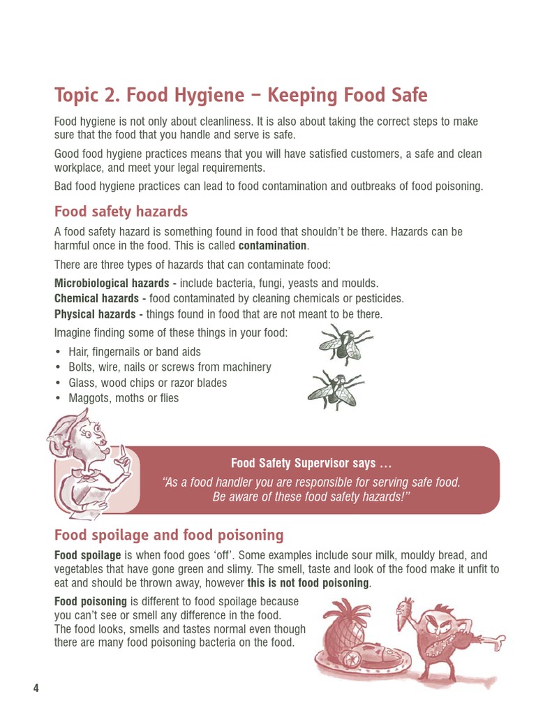 Topic 2 - Food Hygiene-Keeping Food Safe | PDF | Refrigerator | Foods