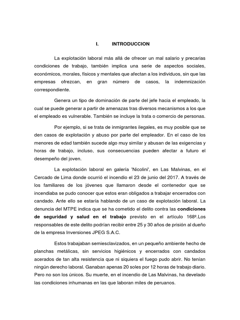 Explotación Laboral: Definición y Casos | PDF | Derecho laboral | Labor