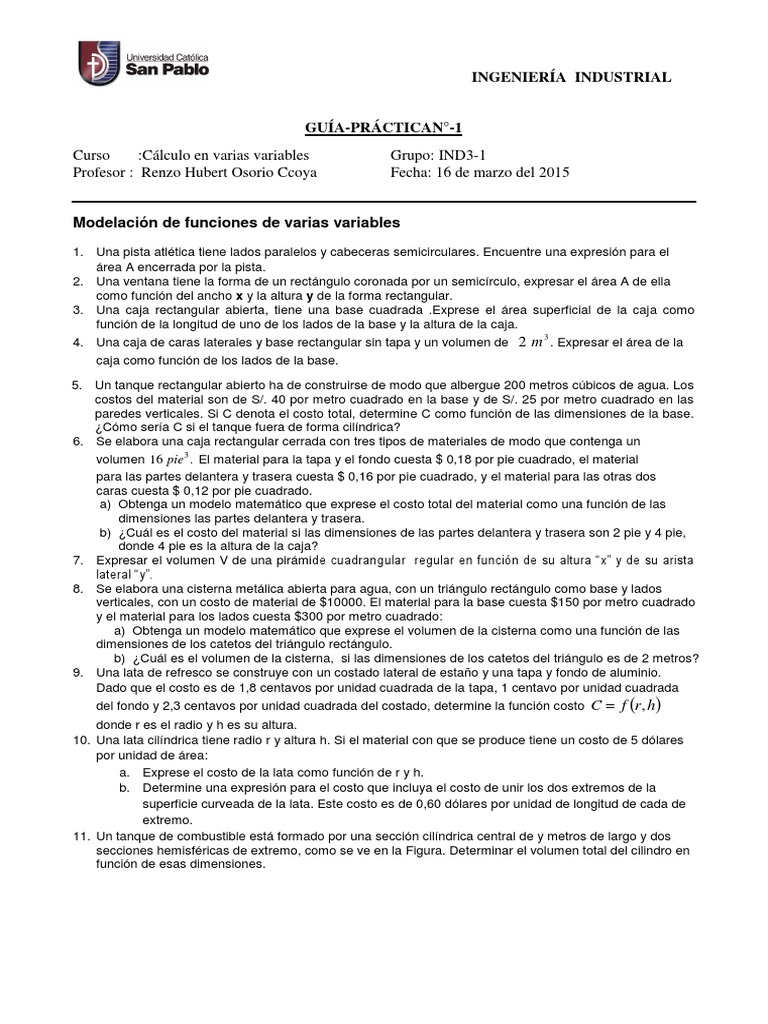 Guia-1-De Cal. en Var. Var.-2015-I | PDF | Volumen | Triángulo