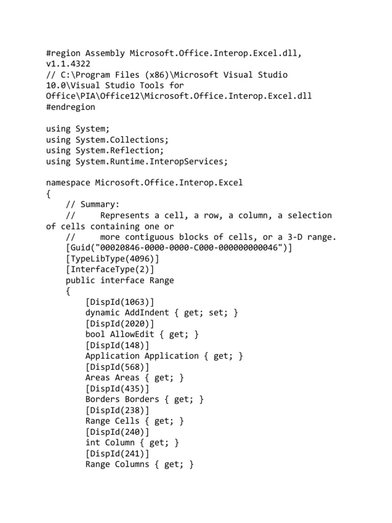 Excel Command Vsto Pdf Parameter Computer Programming Microsoft Excel 4434