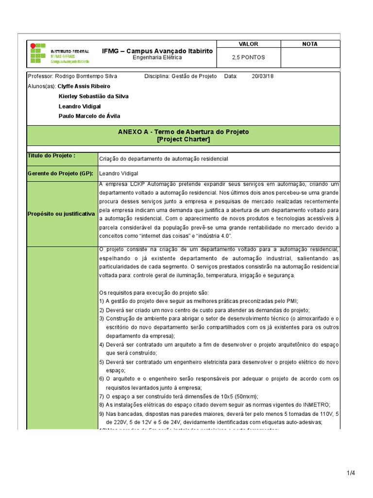 02 - Modelo TAP | PDF | Automação | Orçamento