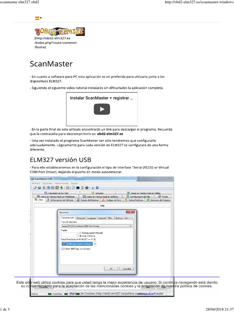 Scanmaster Elm327 Obd2 | PDF