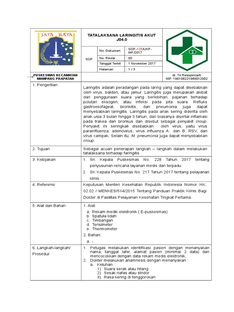 Tatalaksana Laringitis Akut | PDF