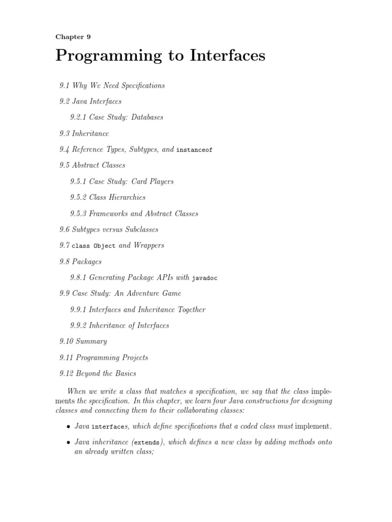 Programming To Interfaces | PDF | Inheritance (Object Oriented Programming) | Method (Computer ...