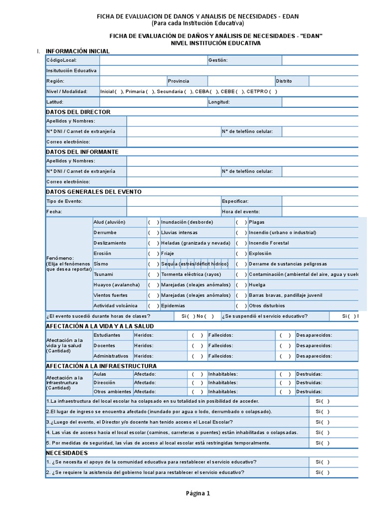 Ficha Edan | Educación Secundaria | Peligros Naturales
