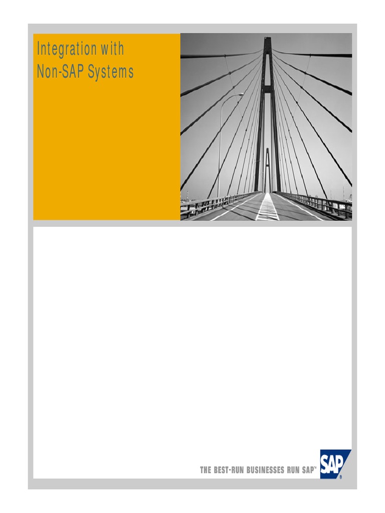 Integration With Non-SAP Systems | PDF | Provisioning | Oracle Database