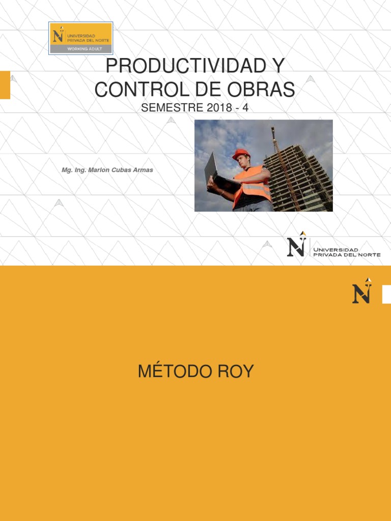 Método Roy Control De Obras Pdf áreas De Informática Ciencia