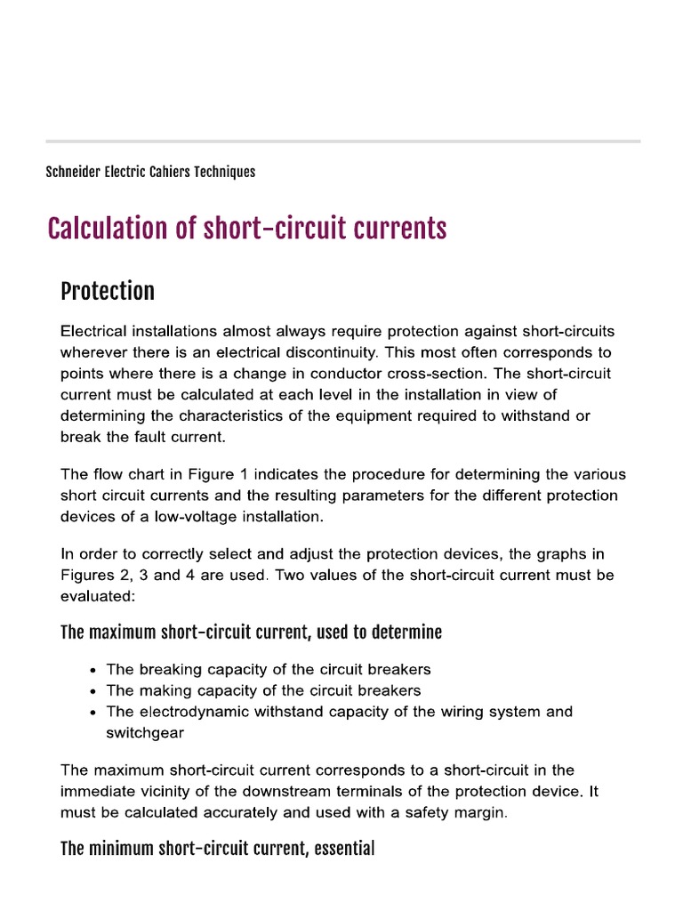 Calculation of Short-Circuit Currents | PDF